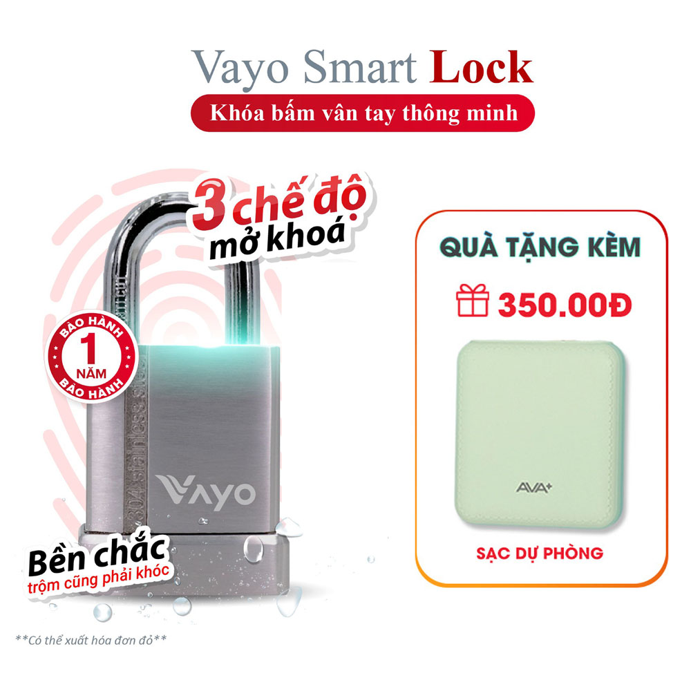 Ổ khóa vân tay thông minh - Vayo Smart Lock - VayoStore : Smart Tech Better Life